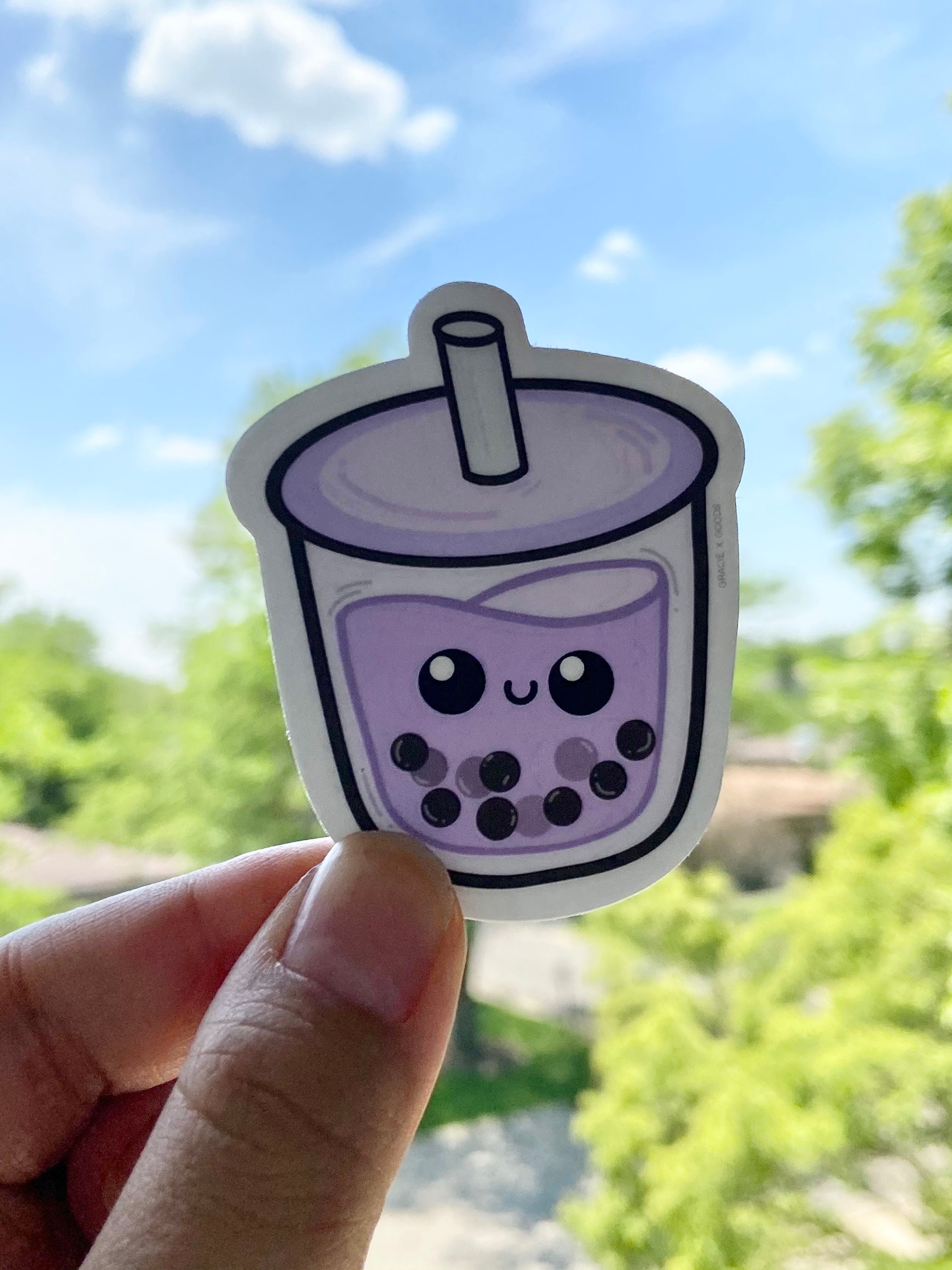 Cute Boba Vinyl Sticker Boba Cup Drink Cute Boba Food Decal | Etsy
