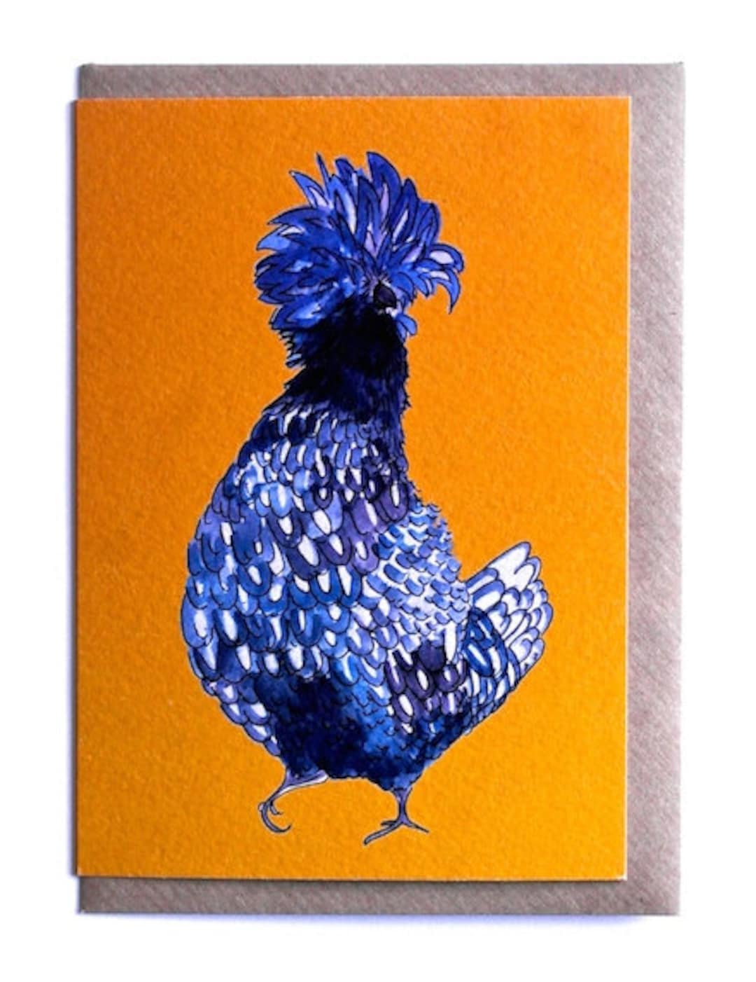 Chicken Card, Illustrated Chicken Card, 'florence' the Chicken, Hen ...