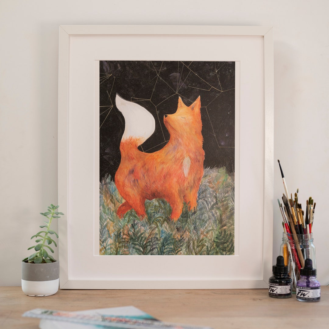 Fox Print, Fox Picture, Fox Art, Woodland Art, Fox Poster, Spirit Fox ...