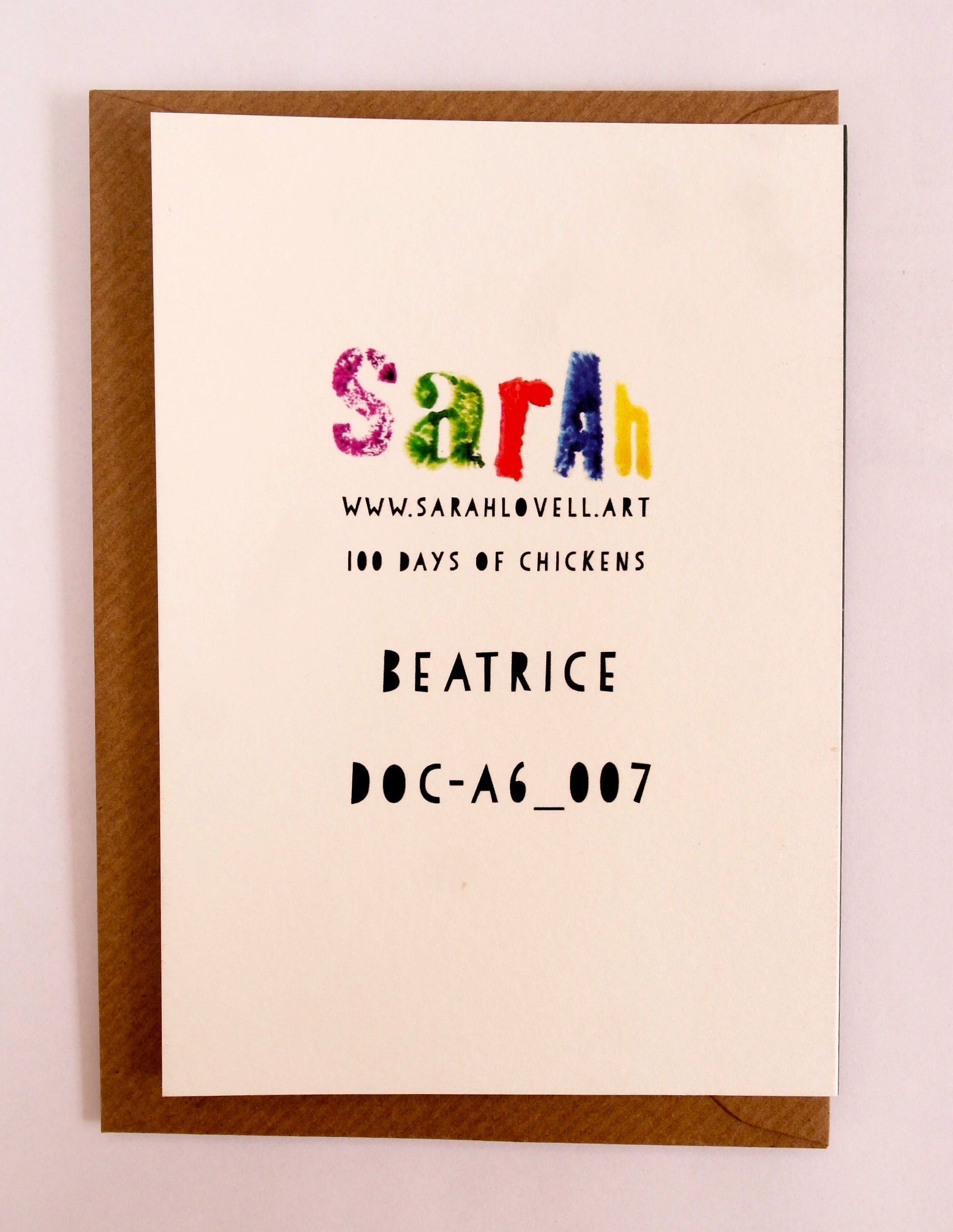 Chicken Card Hen Card Chicken Art Beatrice the Chicken - Etsy