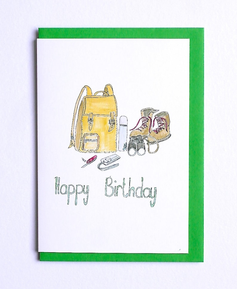 Adventure Birthday Card, Birthday Card for Walkers, Happy Birthday ...