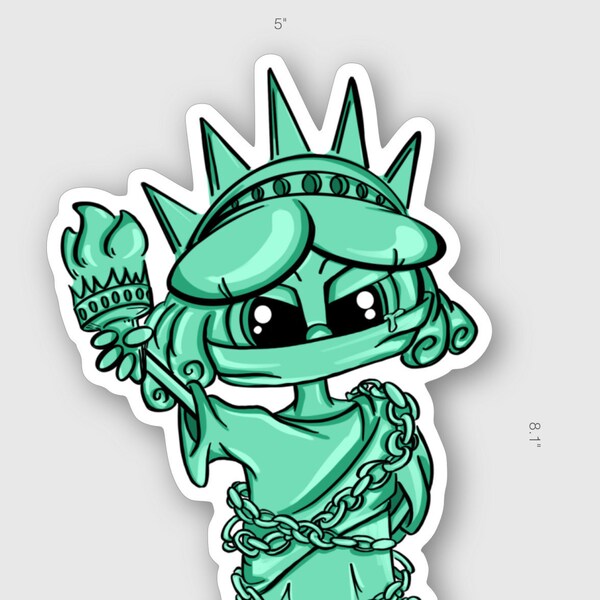 Lady Liberty Sticker - Etsy
