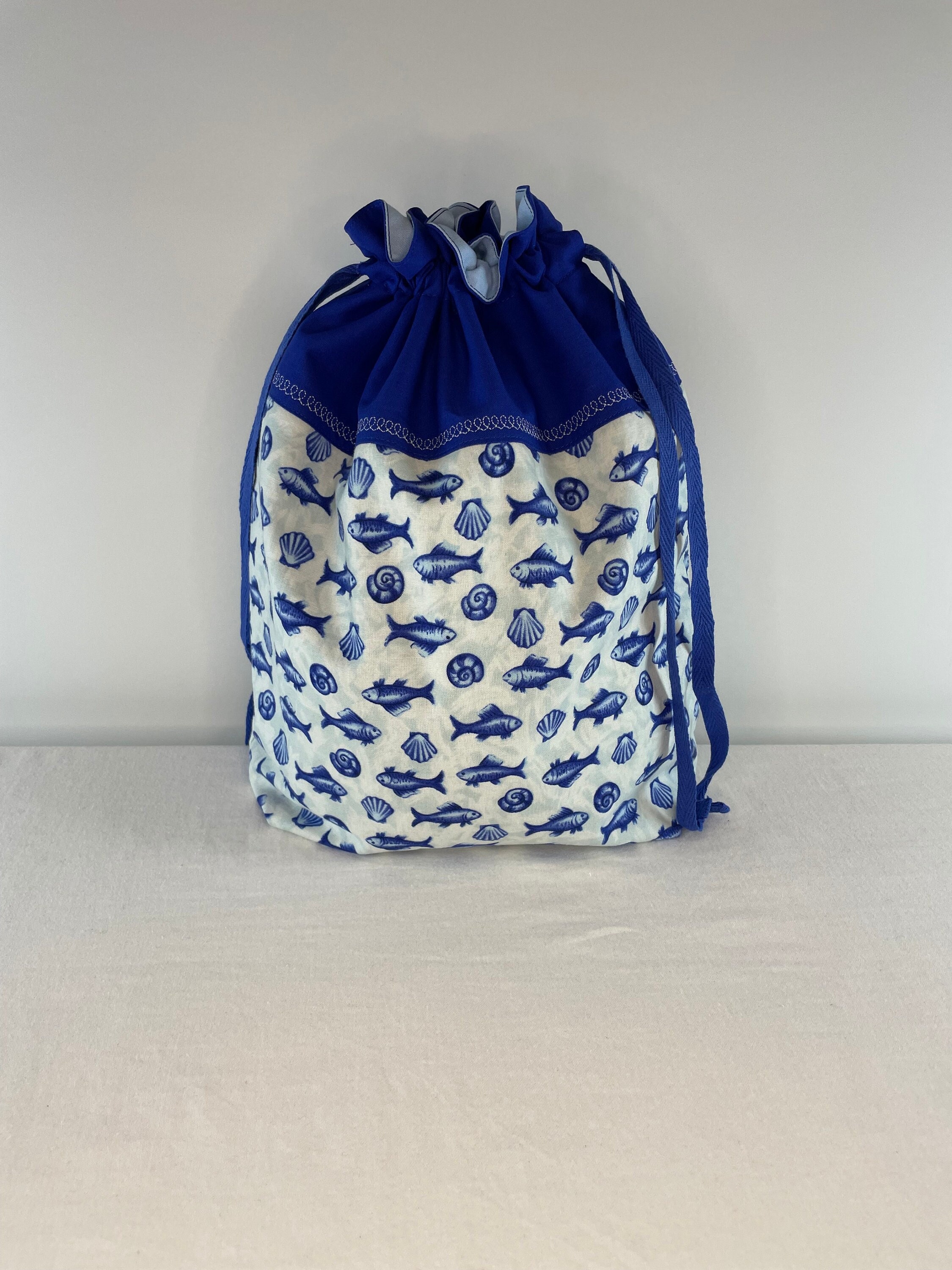 Blue Fish Gift Bag | Blue Fish Bag | Blue Fish Storage Bag | Reusable ...