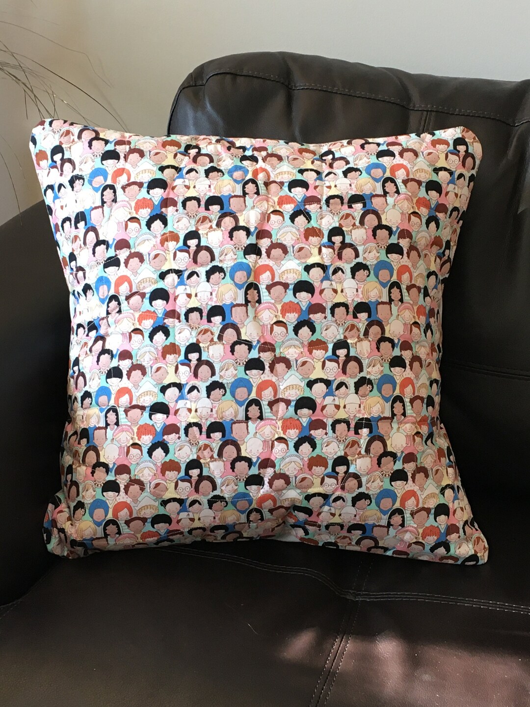 Multicultural Pillow | Multicultural Pillow Cover | Quilted Throw ...