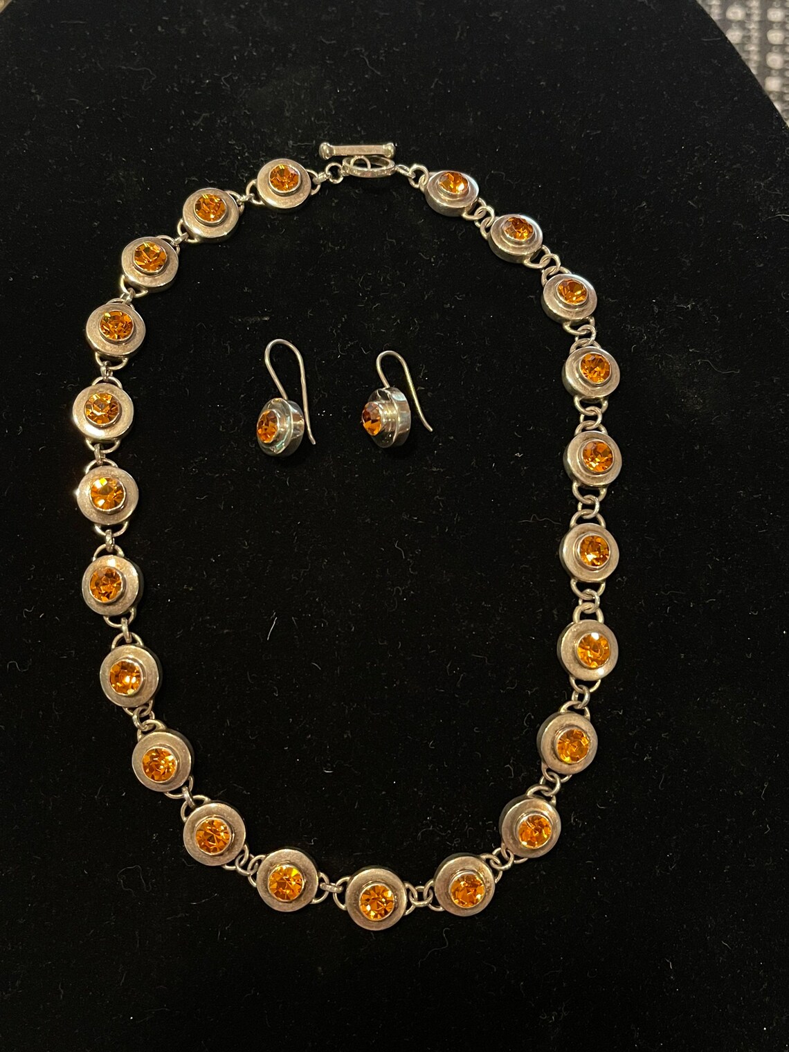 Excellent Vintage Versani Sterling Silver Necklace & Matching Earrings ...