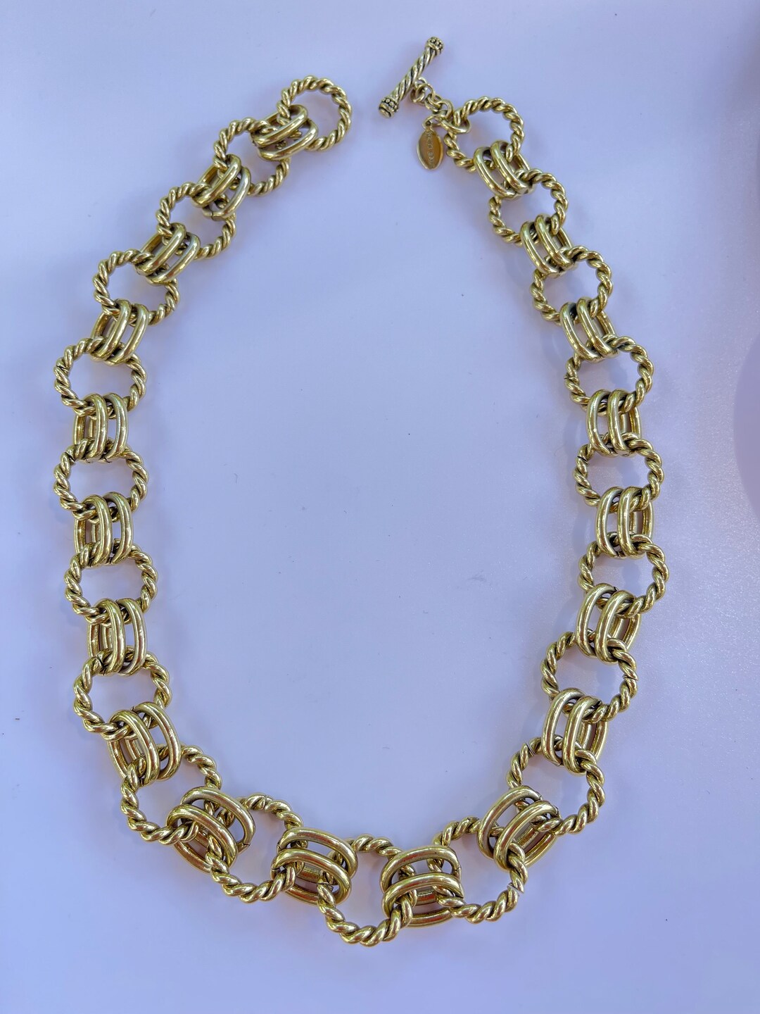 Excellent Heidi Daus Gold Tone Rope Chain Necklace - Etsy