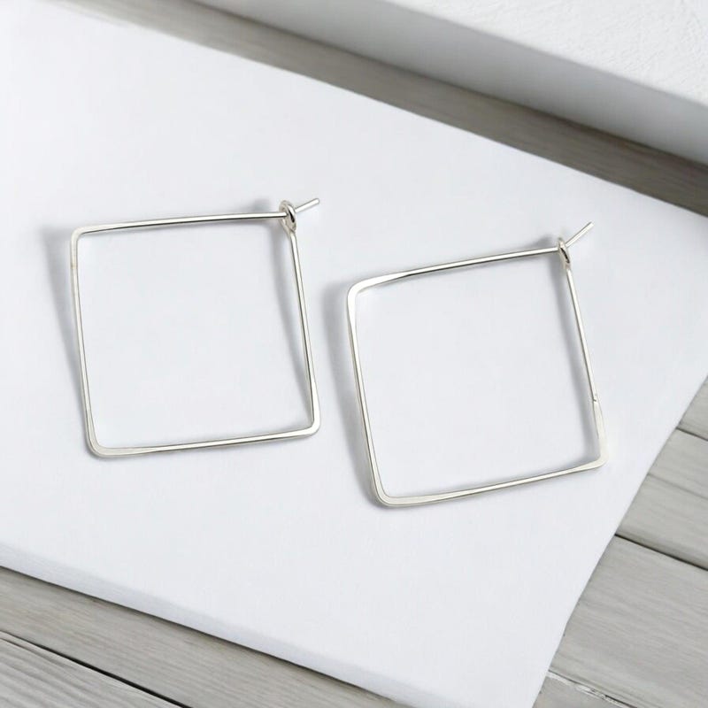 Square Hoops - Etsy