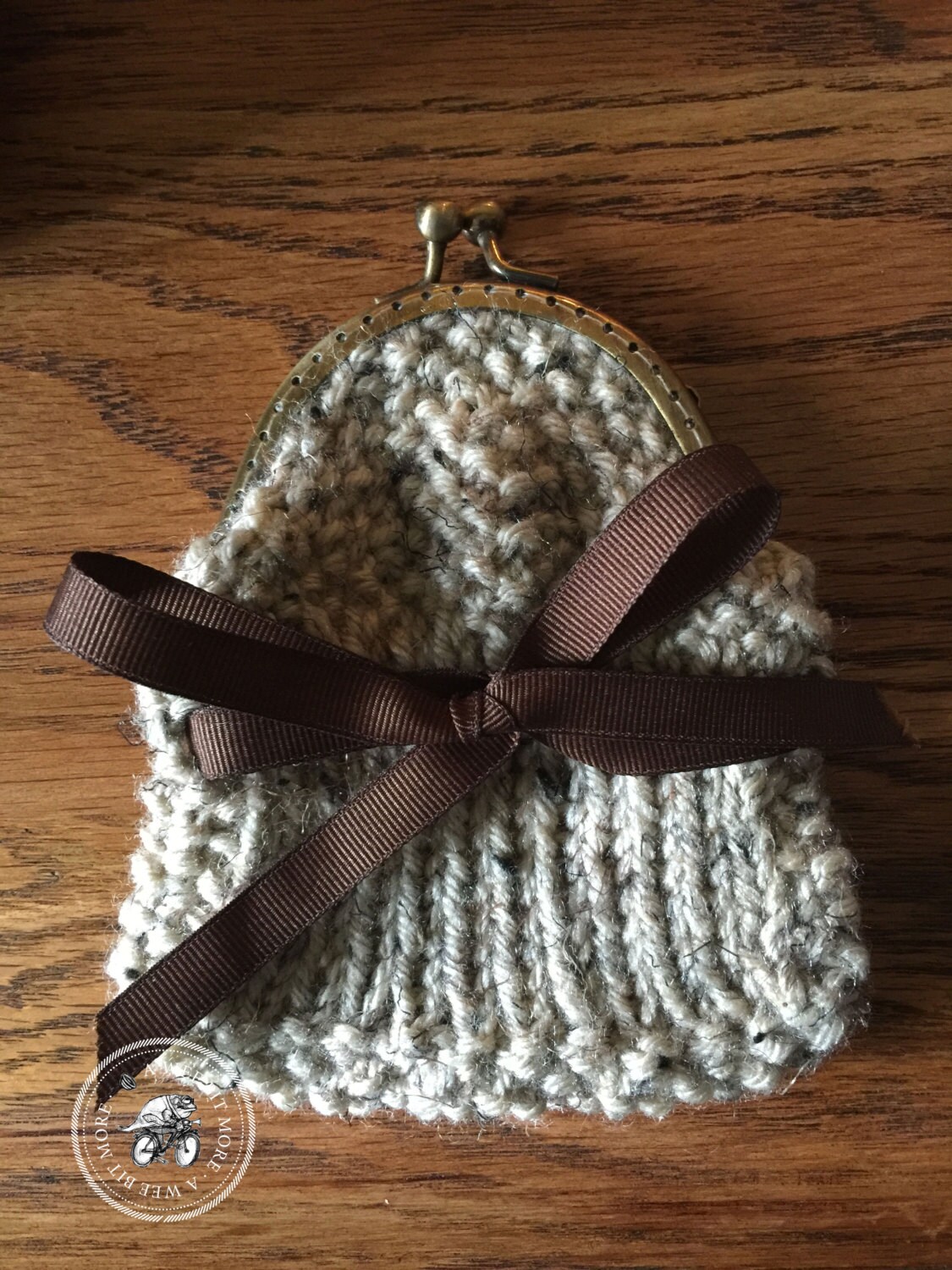 Coin Purse With Metal Frame and Ribbon - Etsy