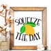 Squeeze the Day Lemon canvas Sign Rustic Wood Kitchen Sign - Etsy