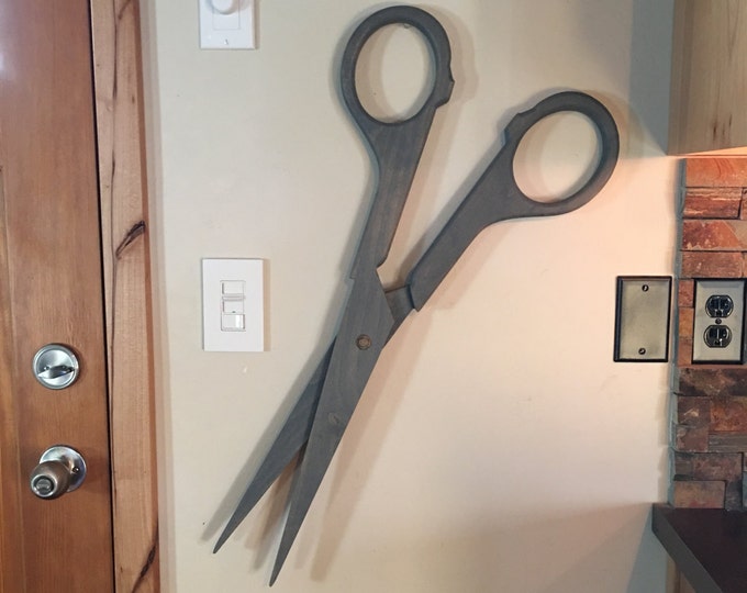 Large Wood Scissors free Shipping - Etsy