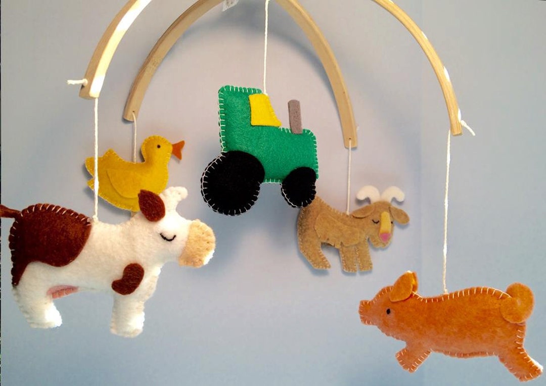 Farm Animal Mobile, Baby Mobile, Baby Crib Mobile, John Deer, Farm ...