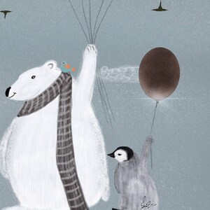 A Windy Day, Nursery Wall Art, Arctic Animals, Adventure Theme ...