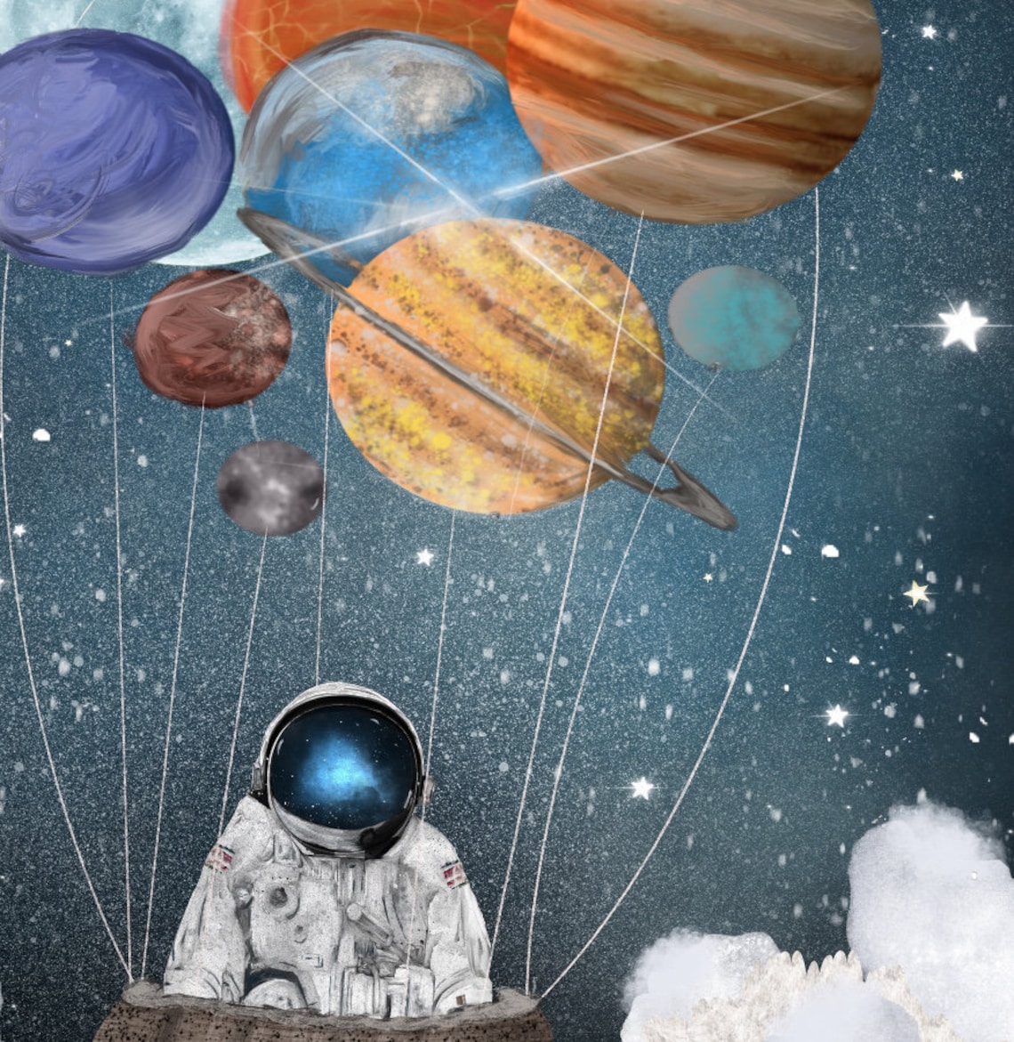 A Space Adventure. Solar System Print Solar System Poster | Etsy