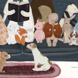 A Big Story Time. Nursery Art, Children's Wall Art, Reading Nursery ...