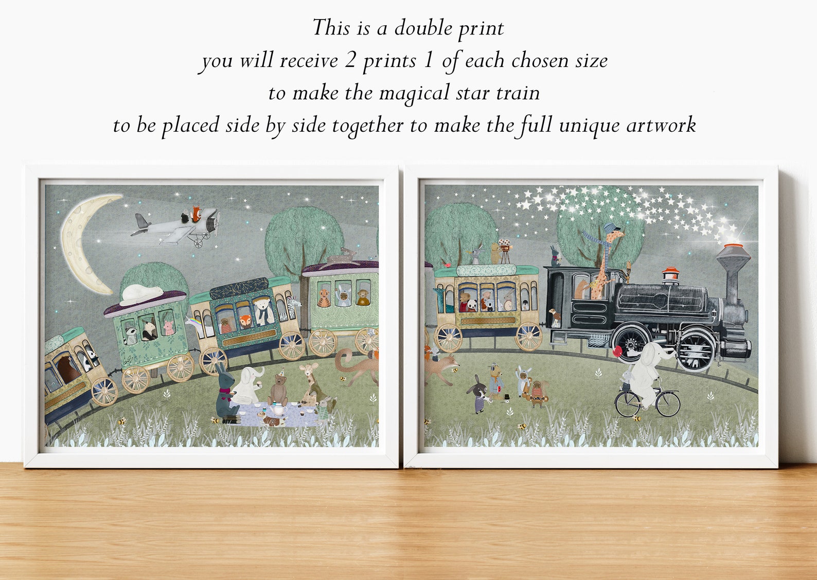 The Big Magical Star Train. Nursery Art Children's Wall - Etsy