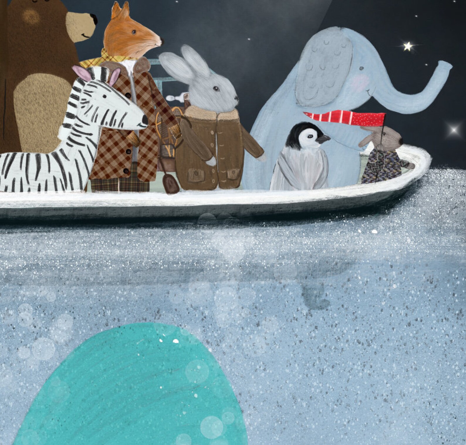 Adventure Tub Nursery Art Print, Animals, Whale, Nautical Theme ...