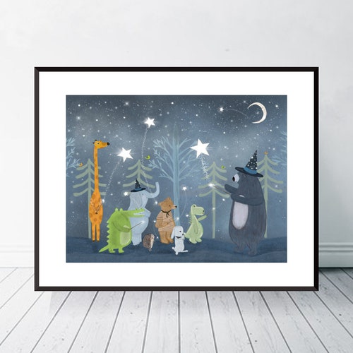 Little Falling Stars. Nursery Wall Art Children's Wall - Etsy