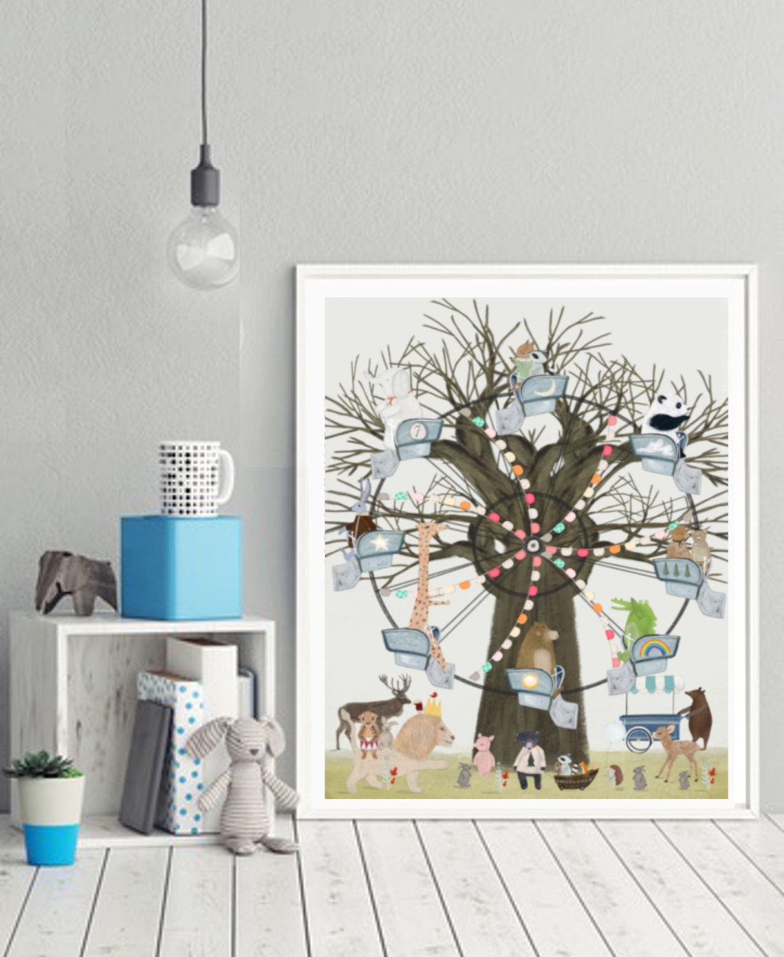 The Carnival Tree. Nursery Art Children's Wall Art | Etsy