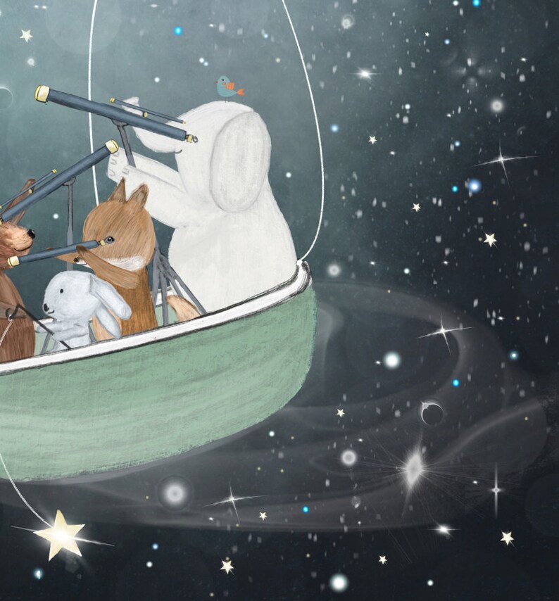 An Astrology Adventure. Nursery Art Space Posters | Etsy