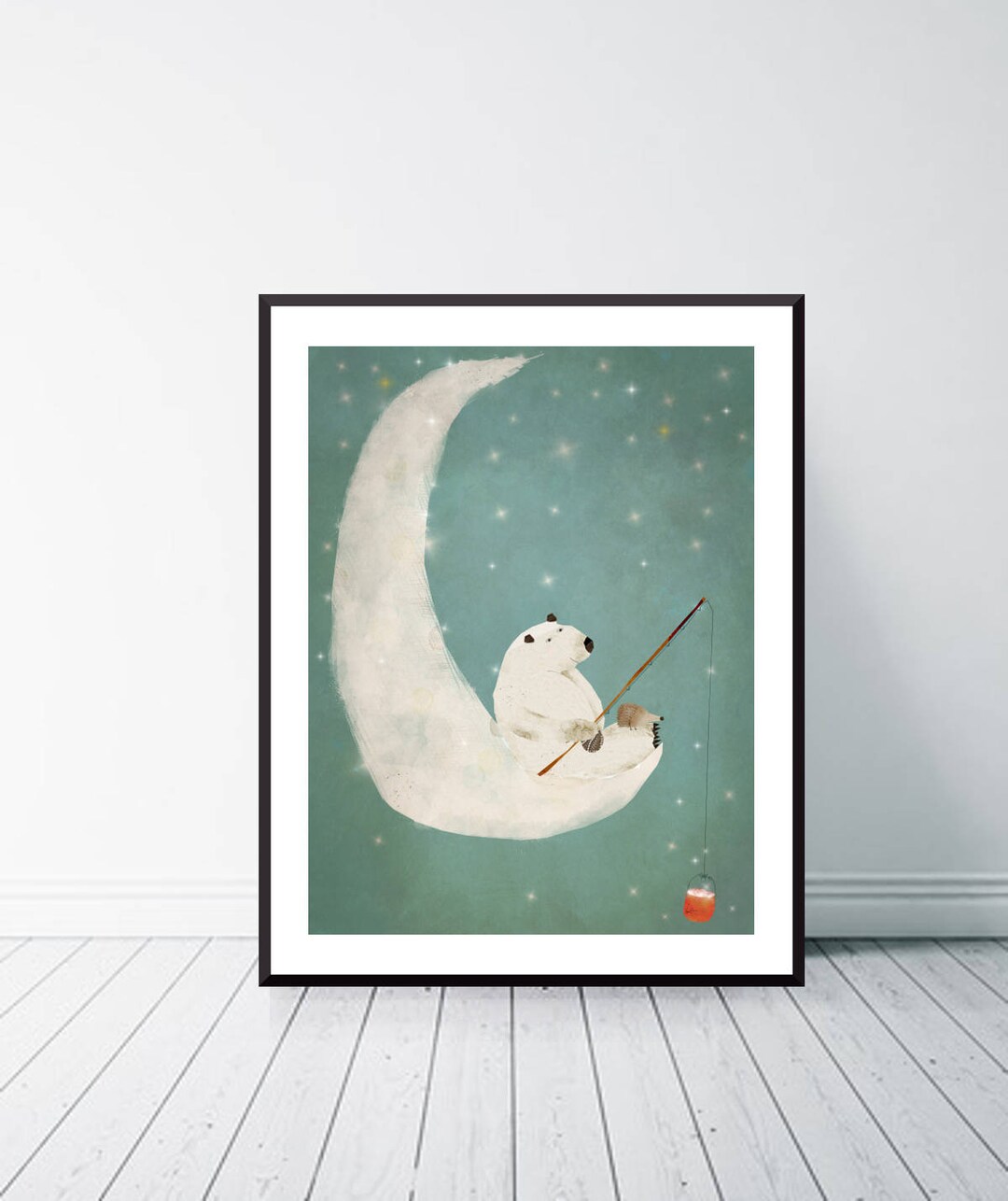Catch a Falling Star. Nursery Art, Baby Nursery Print, Moon and Stars ...
