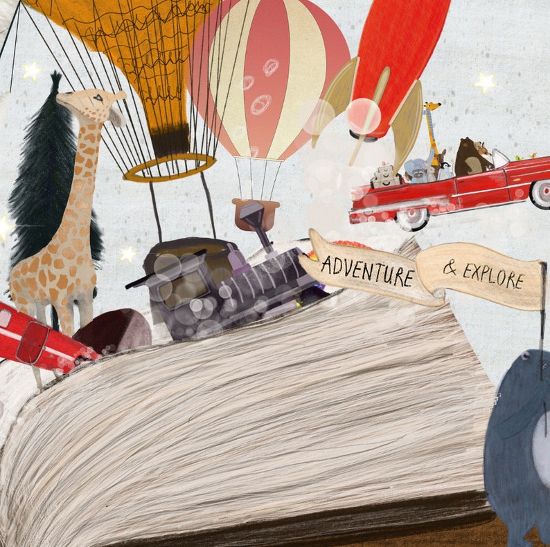 The Big Magic Adventure Book. Nursery Art Magic Book Theme - Etsy UK