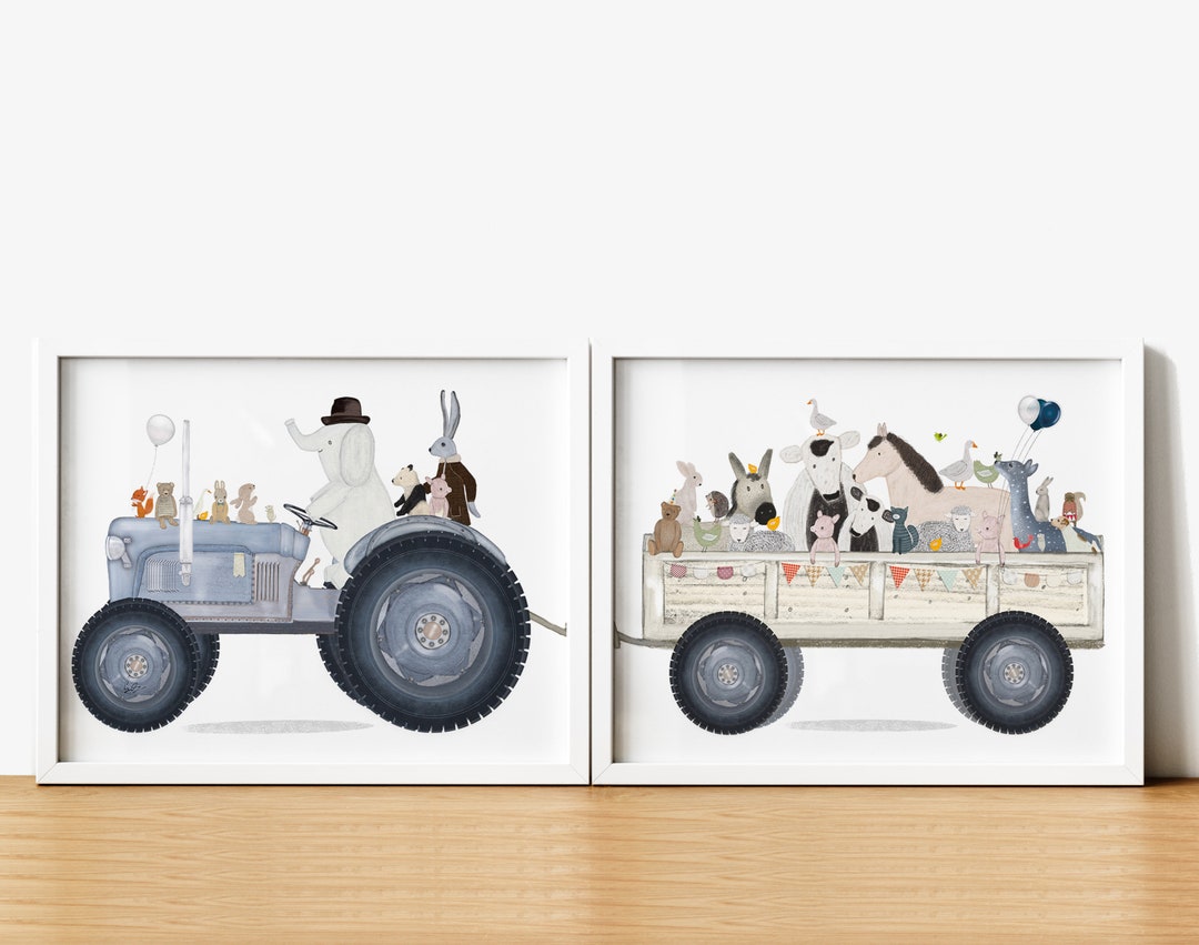 Little Big Tractor. Nursery Prints, Farmland Animals, Kids Room Decor ...