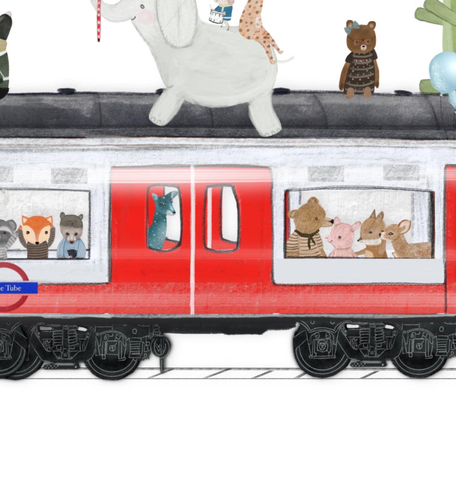 Little Tube. Nursery Art Children's Wall Art Tube Train - Etsy