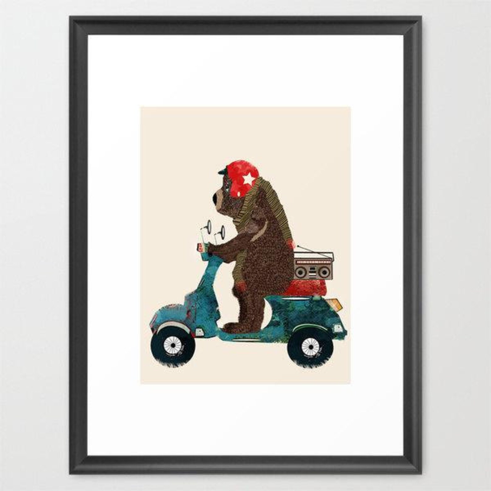 Scooter Bear. Woodland Nursery Print Nursery Art - Etsy