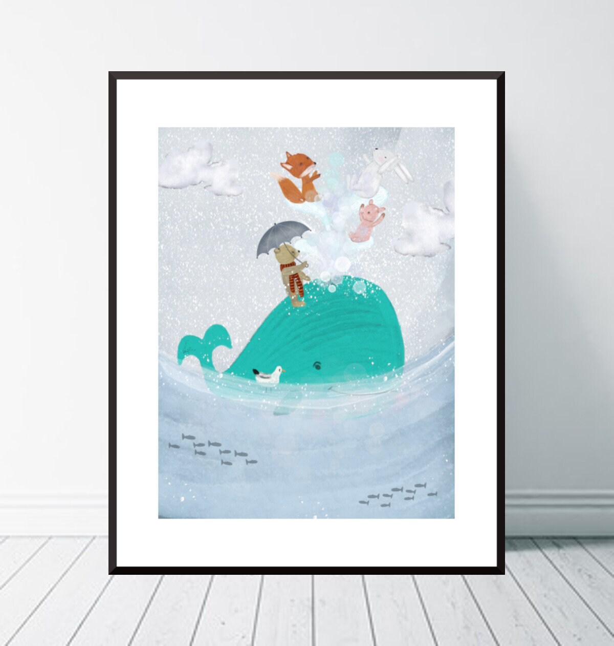 Happy Showers. Nursery art Children's wall art Baby | Etsy