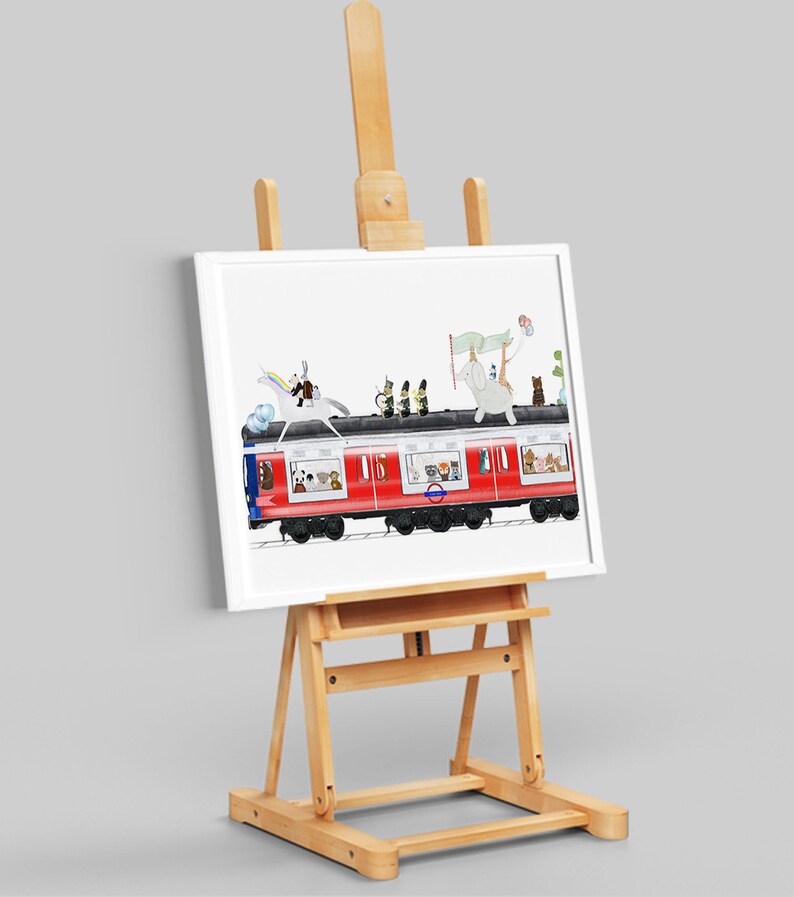 Little Tube. Nursery Art Children's Wall Art Tube Train - Etsy