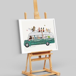 Adventure Bus. Nursery Art, Children's Wall Art, Adventure Theme ...