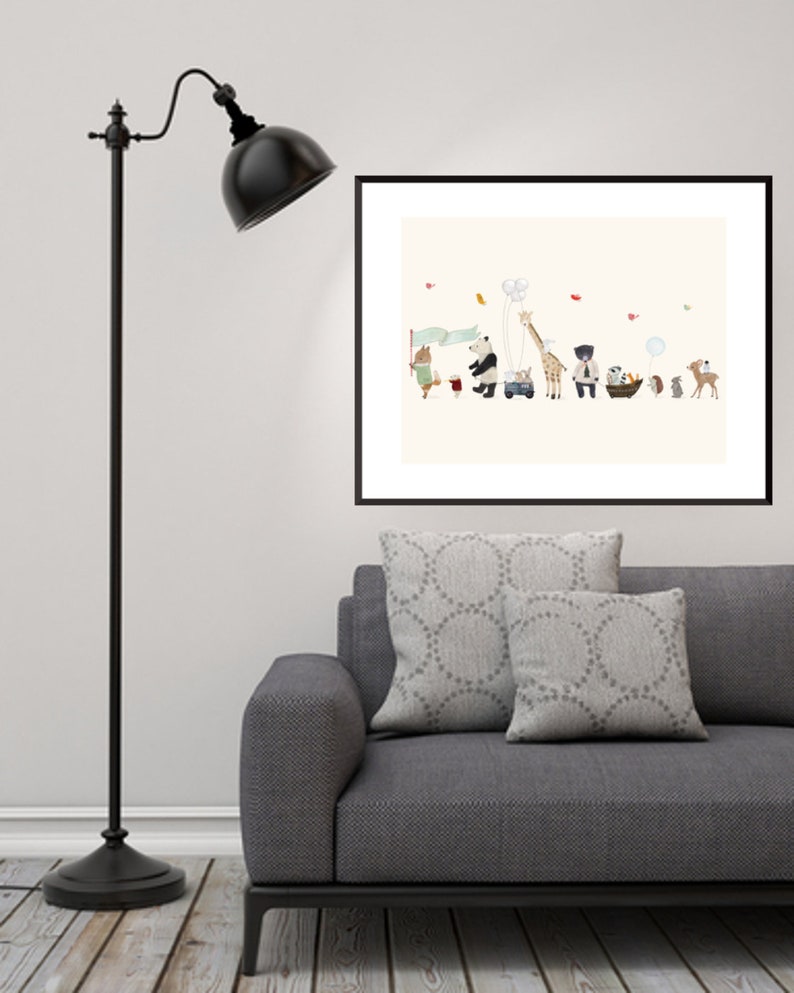 Lets Parade. Nursery Wall Art – Woodland Animals Print for Kids Room - Etsy