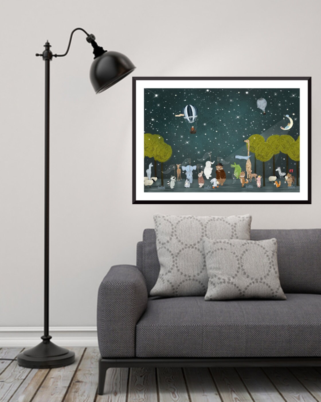 Little Falling Stars. Nursery Wall Art Children's Wall | Etsy