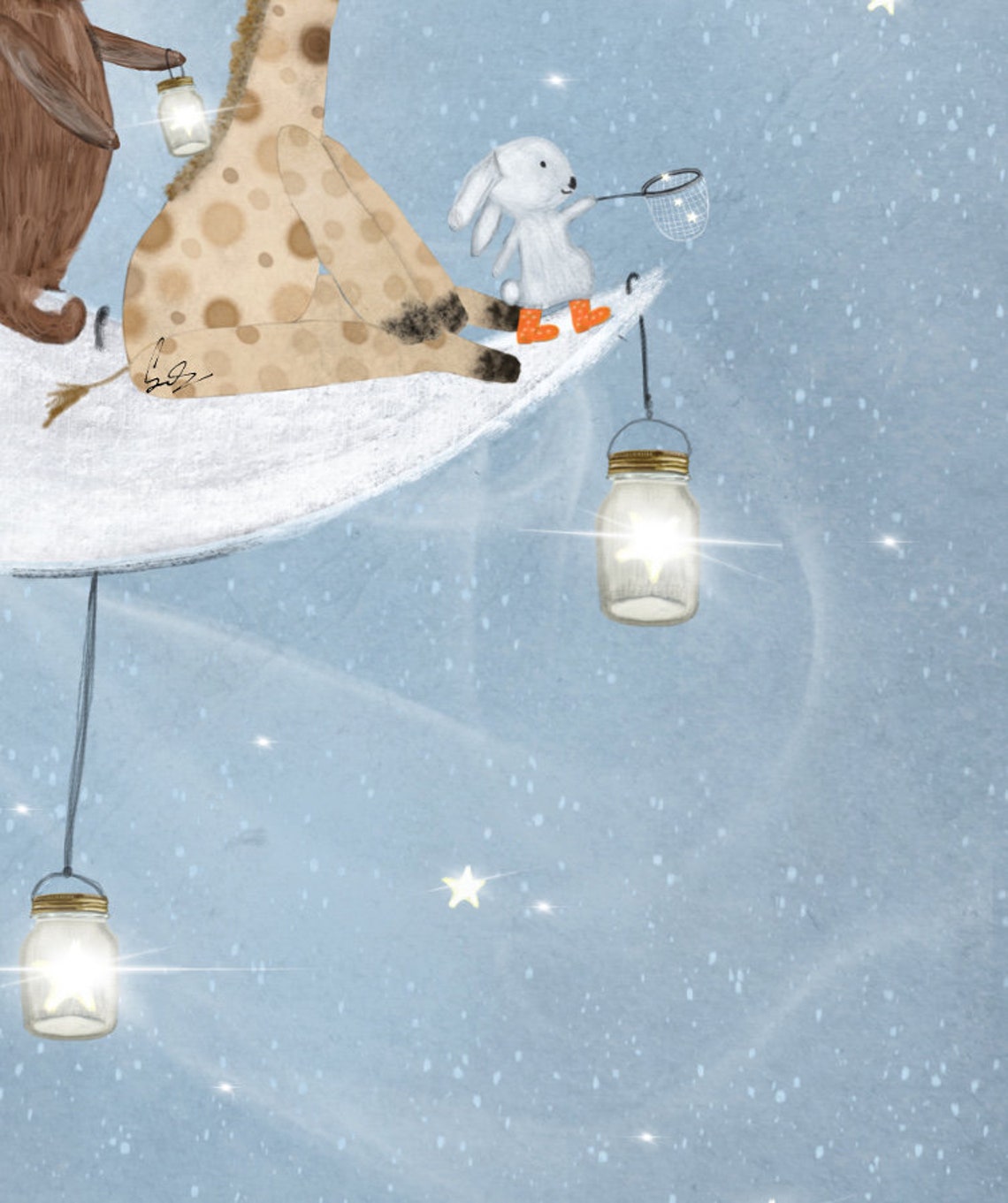 Starlight Wishes With You. Nursery Art Dreamy Nursery Print - Etsy