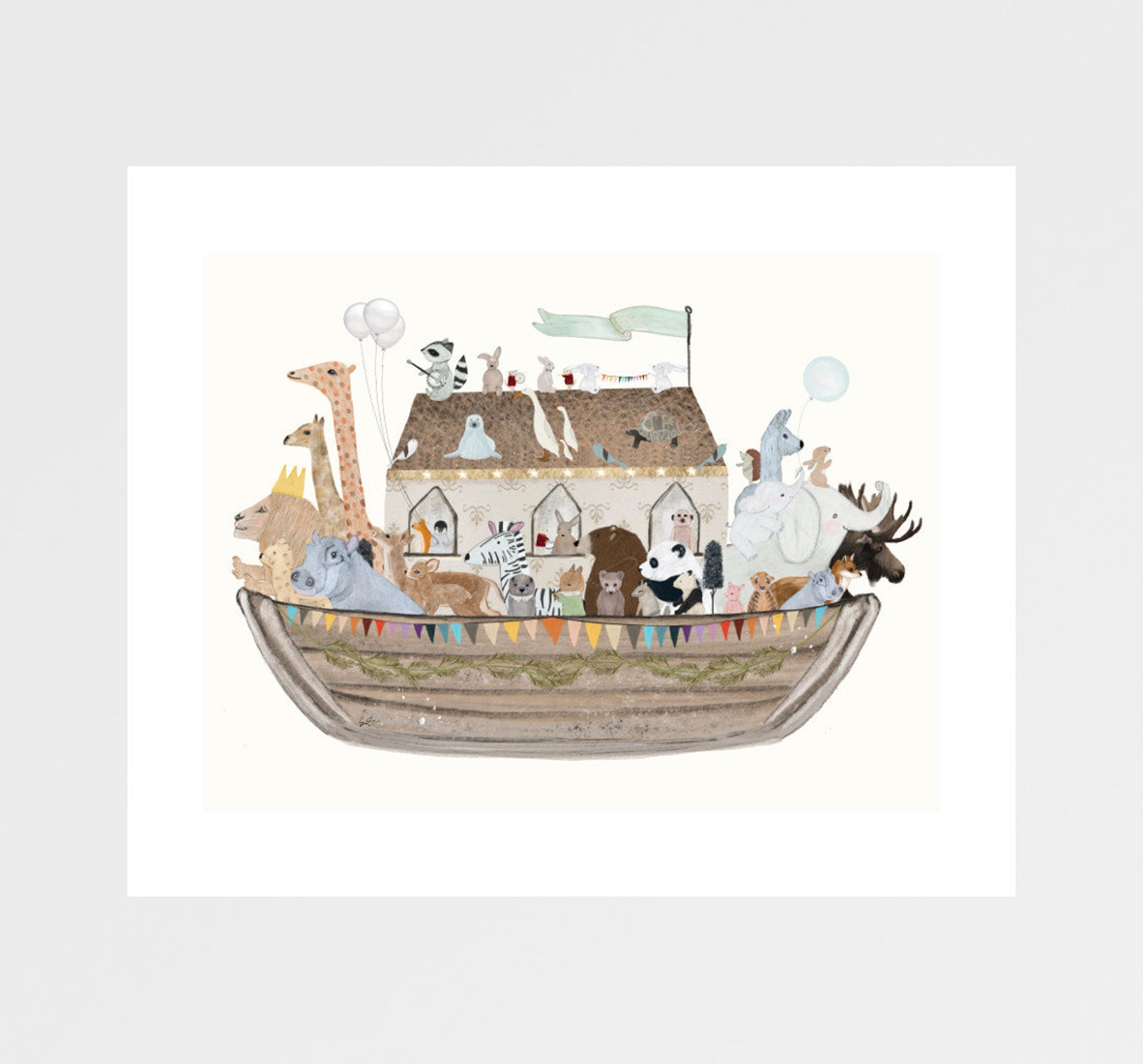 Little Ark. Nursery Art Jungle Nursery Print Animals Ark | Etsy