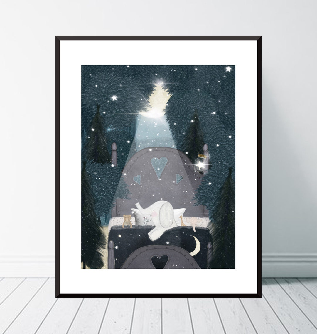 Dreaming of Stars. Nursery Prints , Kids Wall Art, Woodland Nursery ...