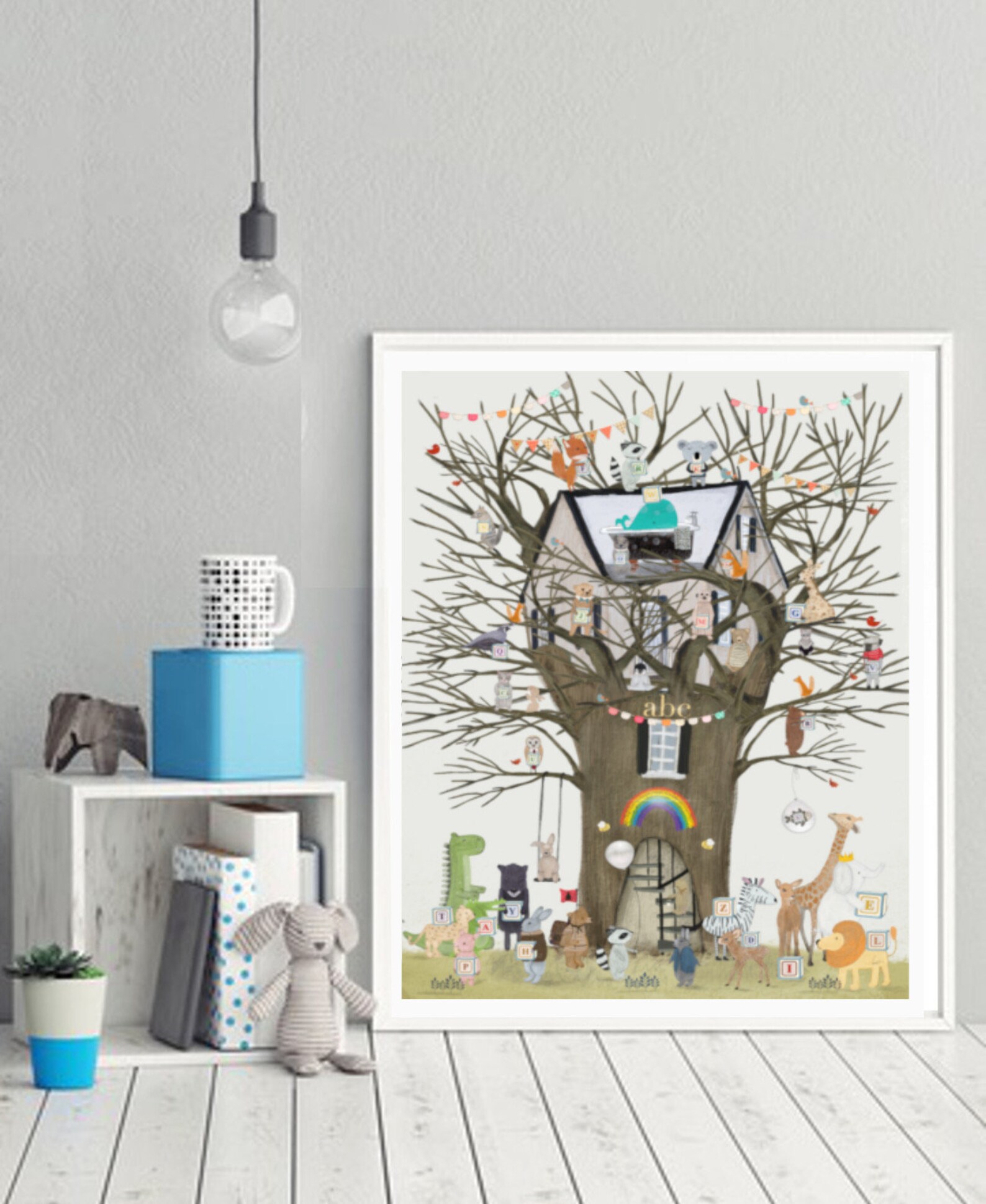 The Alphabet Tree. Nursery Art Children's Wall Art ABC - Etsy