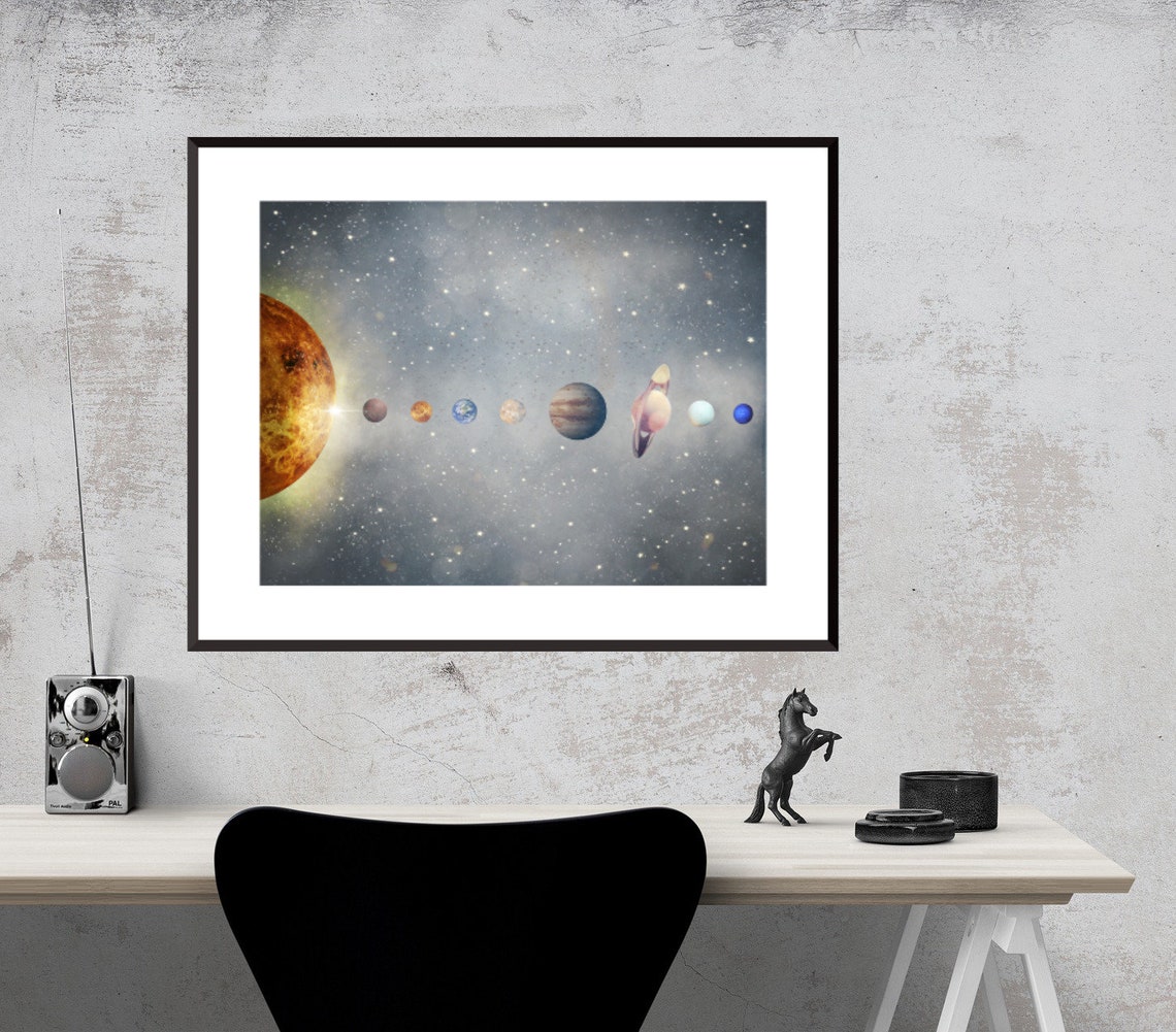 The Solar System. Solar System Print Solar System Poster | Etsy