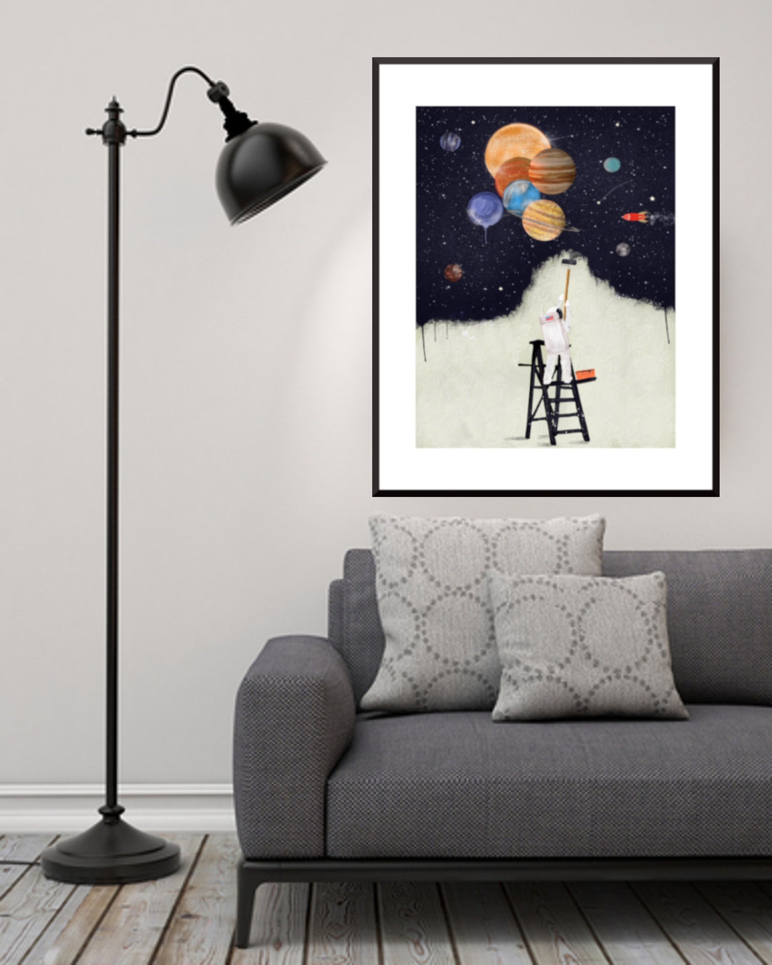 Galaxy Graffiti. Solar System Print, Solar System Poster, Astronaut ...