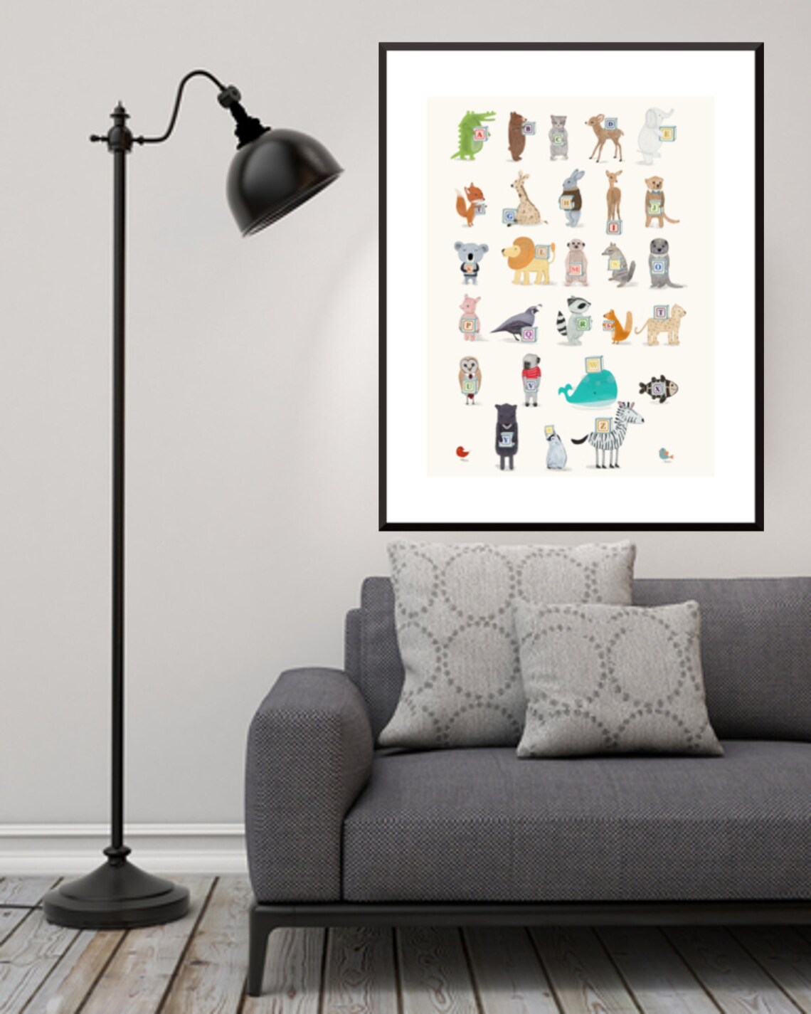 Little Alphabet Chart. Alphabet Wall Art Alphabet Poster | Etsy