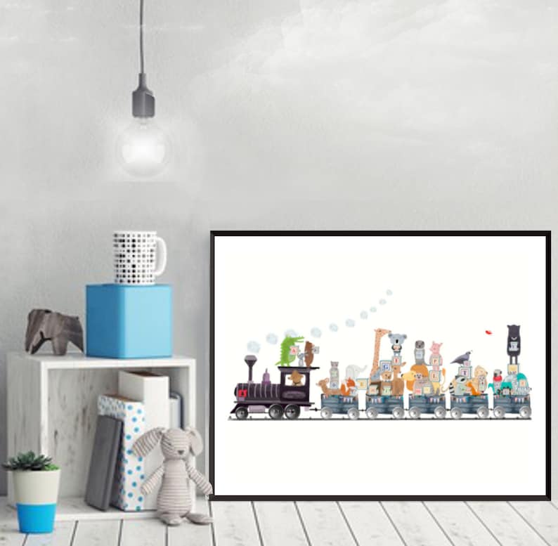 Little Alphabet Train. Alphabet Wall Art ABC Woodland - Etsy