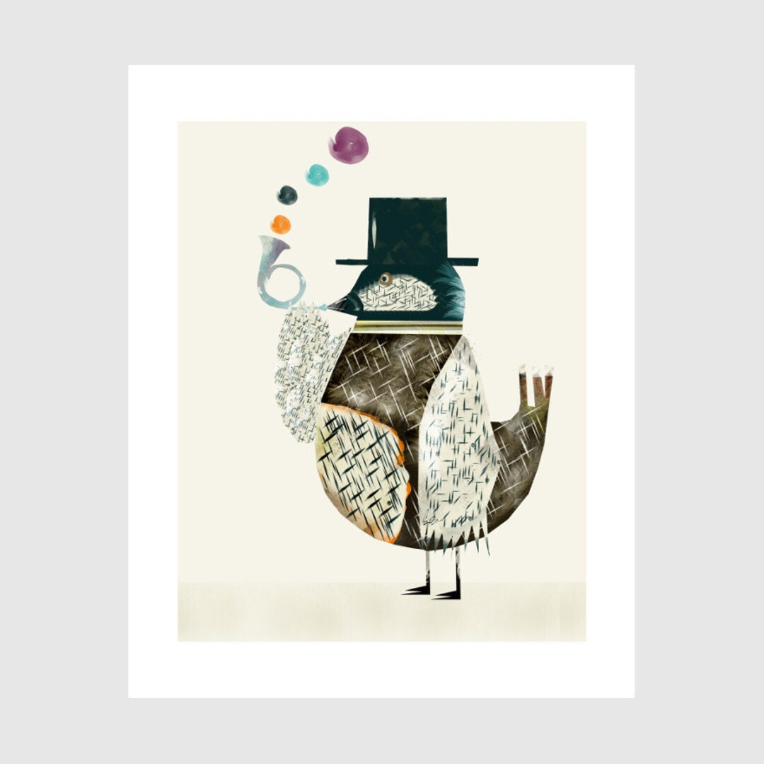 The Dapper Bird. Music Wall Art, Children's Picture, Children's Wall ...