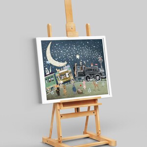 The Magical Star Train. Nursery Art, Children's Wall Art, Adventure ...