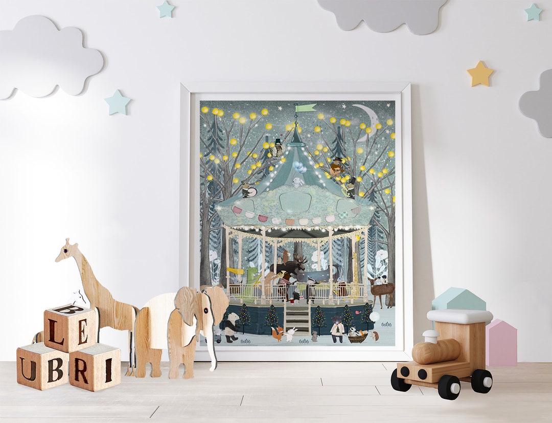 Little Bandstand Art Print: Whimsical Music Theme Nursery Decor ...