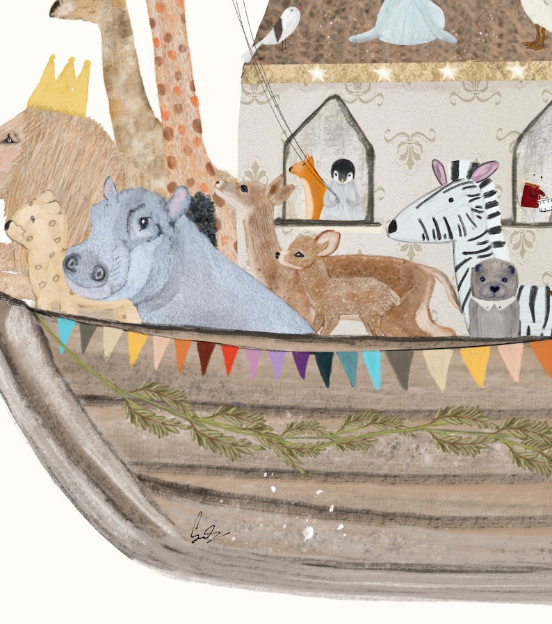 Little Ark. Nursery Art Jungle Nursery Print Animals Ark | Etsy