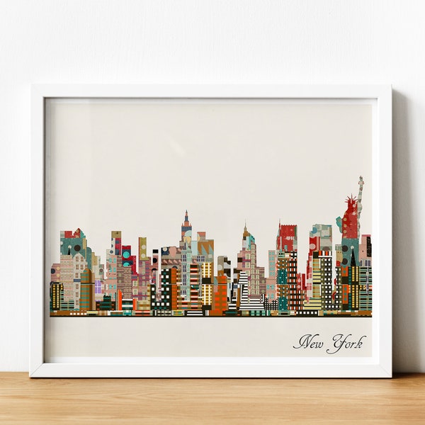 City Skyline Print - Etsy