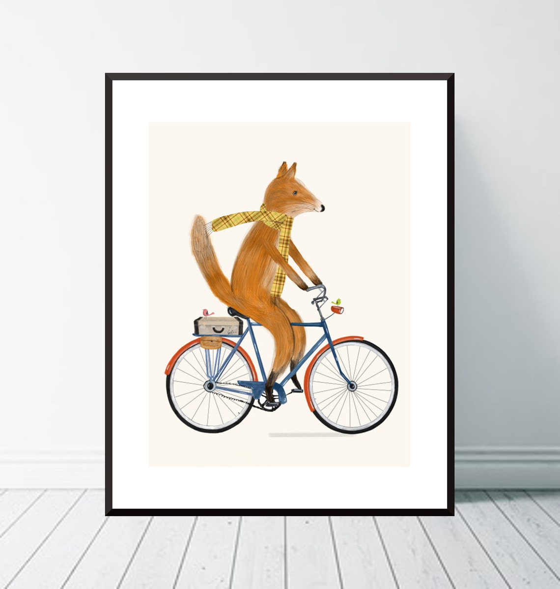 Fox Bicycle. Bicycle Wall Art Woodland Nursery - Etsy
