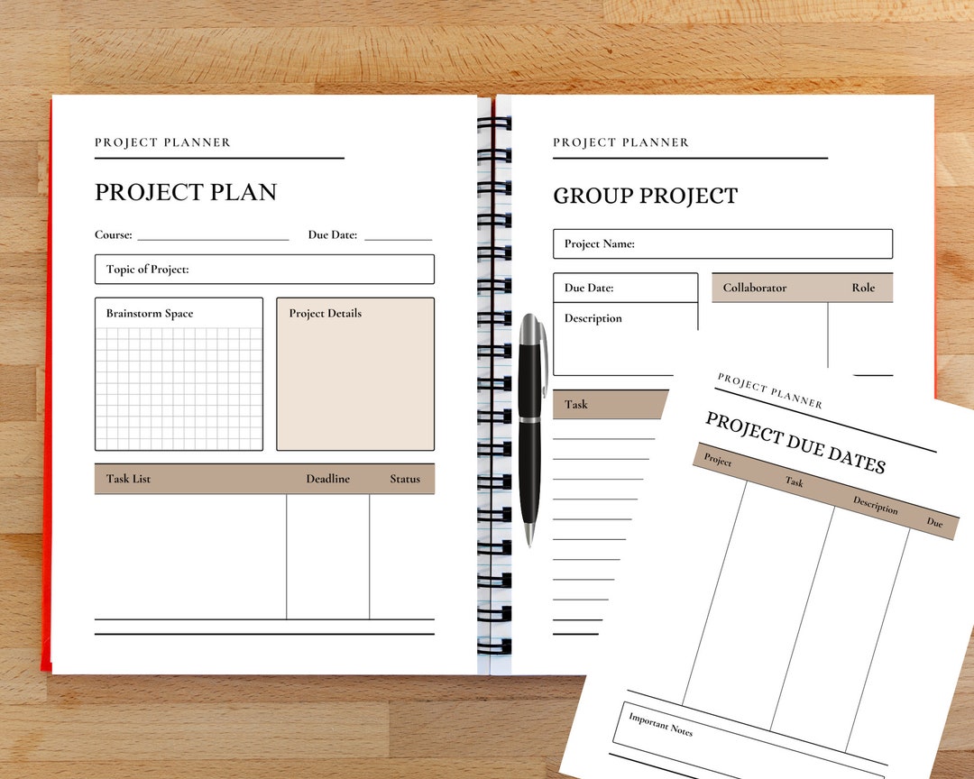 Project Planner Printable, Task Planner, Project Management, Business ...