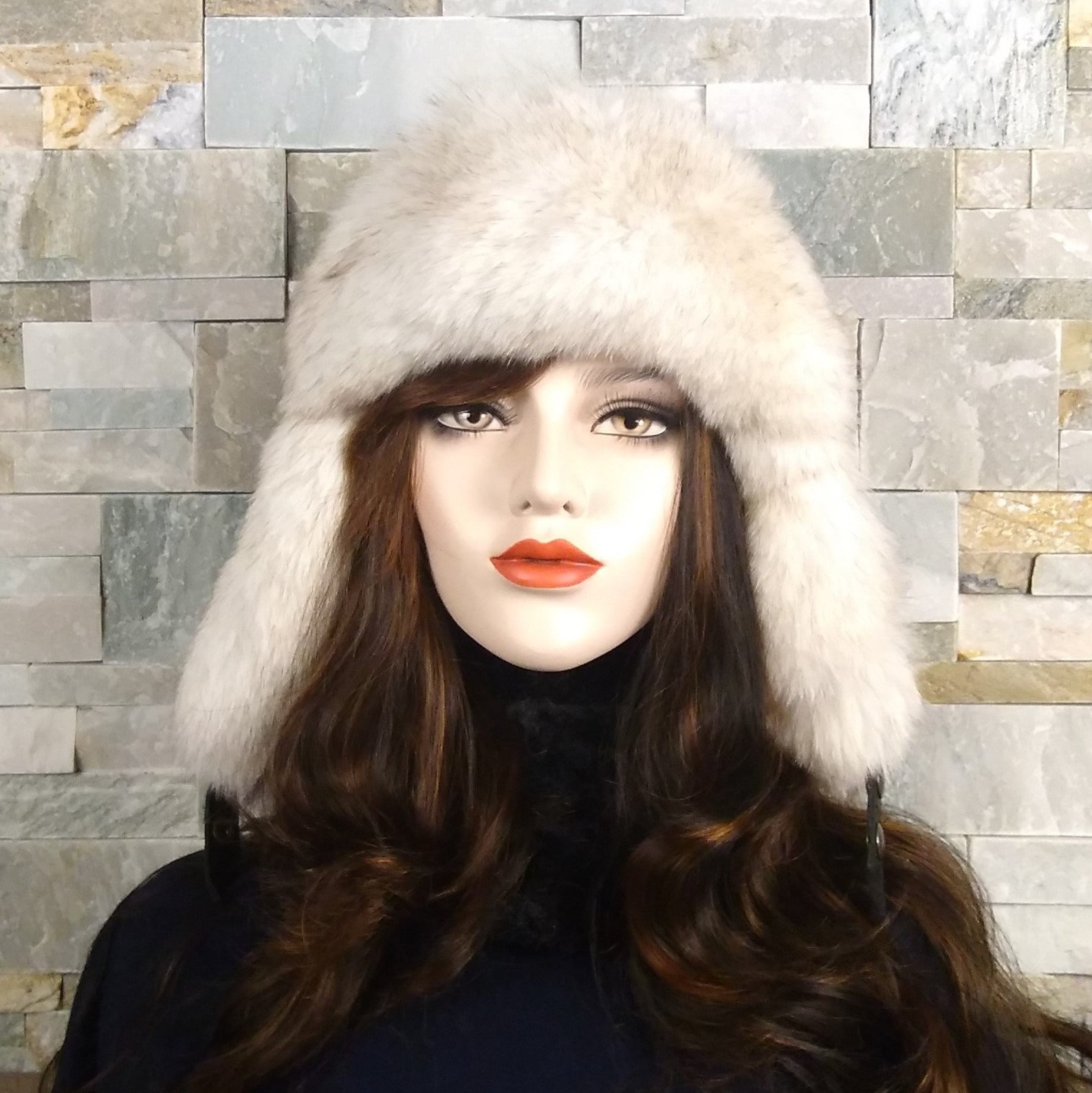 Real Fox Fur Ushanka for Women Fur Aviator Trapper Hat - Etsy Sweden