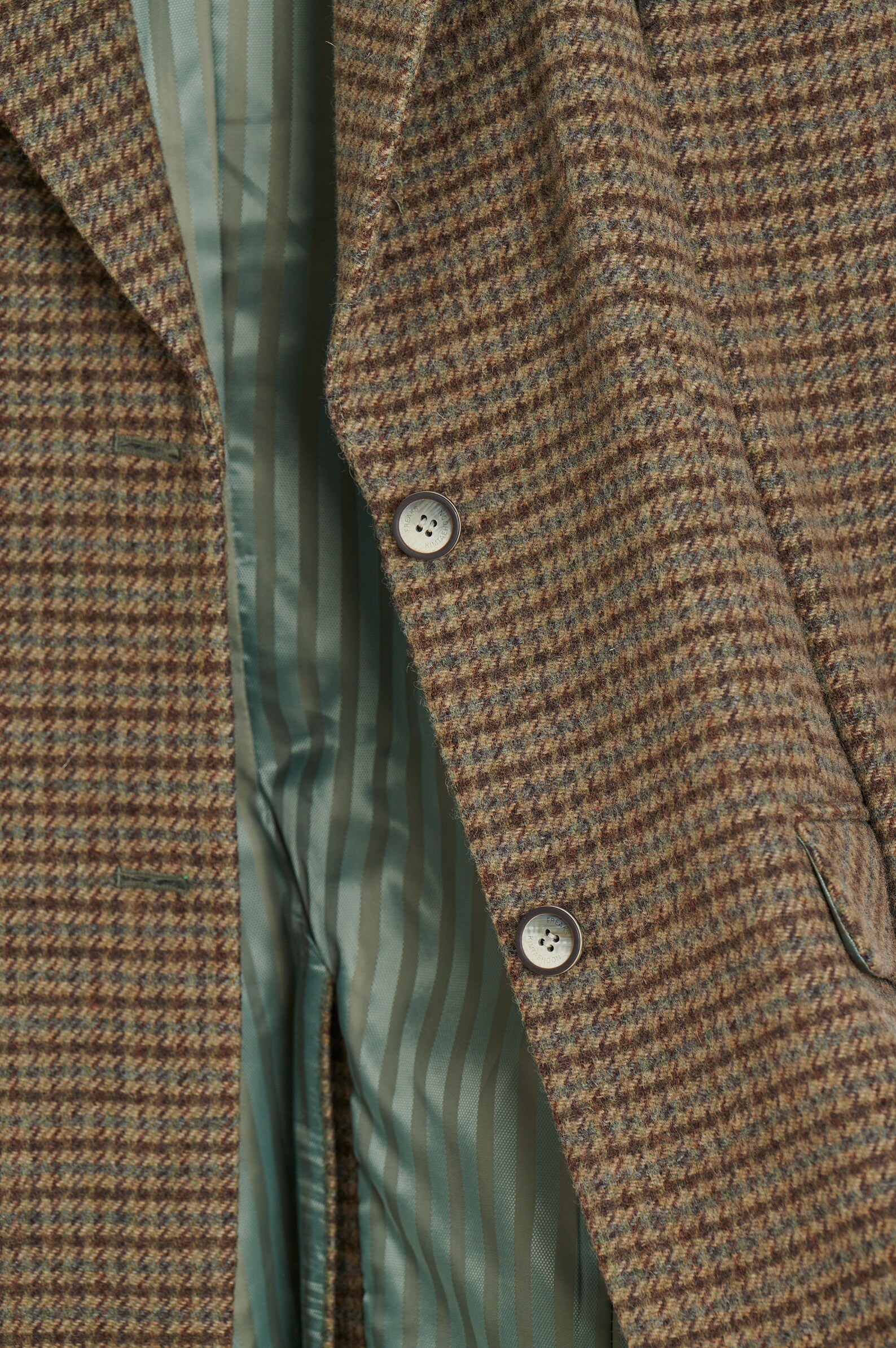 Wool Tweed Check Pattern Loose Fit Single Two Button Blazer - Etsy